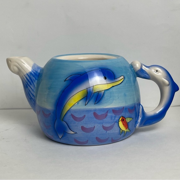 Kitchen | Vintage Aqua Sea Ocean Tea Pot | Poshmark